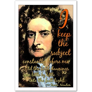 Isaac Newton Classroom Math Poster, Educational and Motivational Wall ...