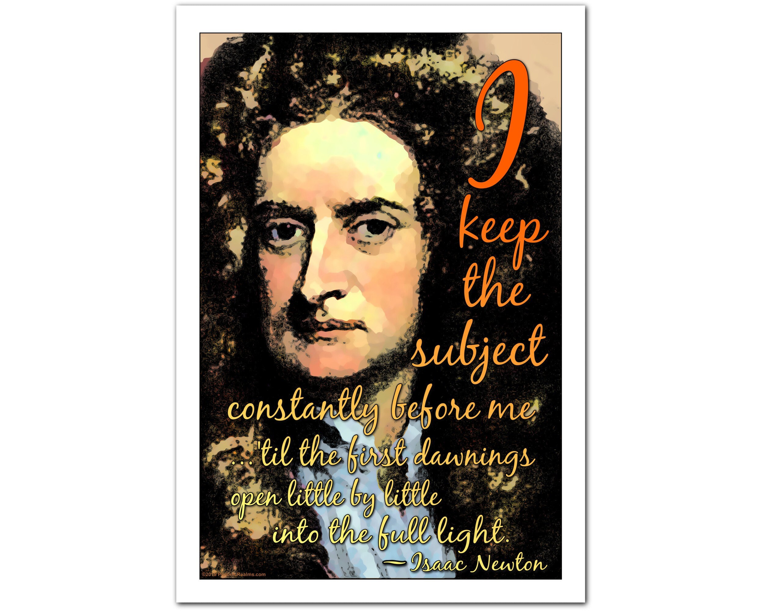 Isaac Newton Classroom Math Poster, Educational and Motivational Wall ...