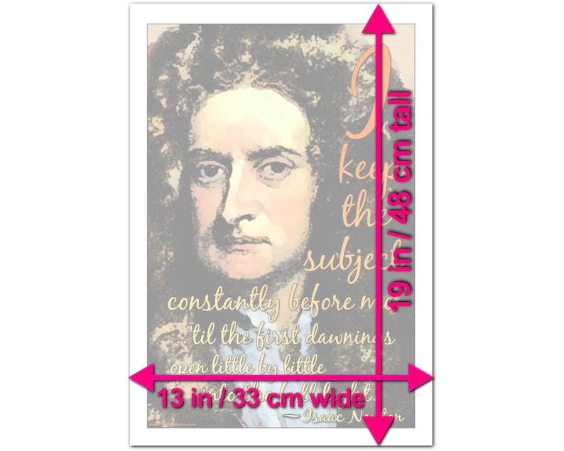 Isaac Newton Classroom Math Poster, Educational and Motivational Wall ...