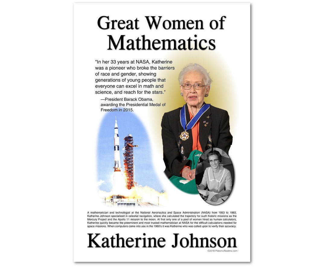 Katherine Johnson Classroom Math Poster, Educational and Motivational ...
