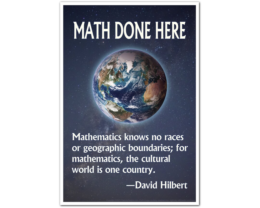 Math Done Here Classroom Math Poster, Educational Wall Art for Middle ...