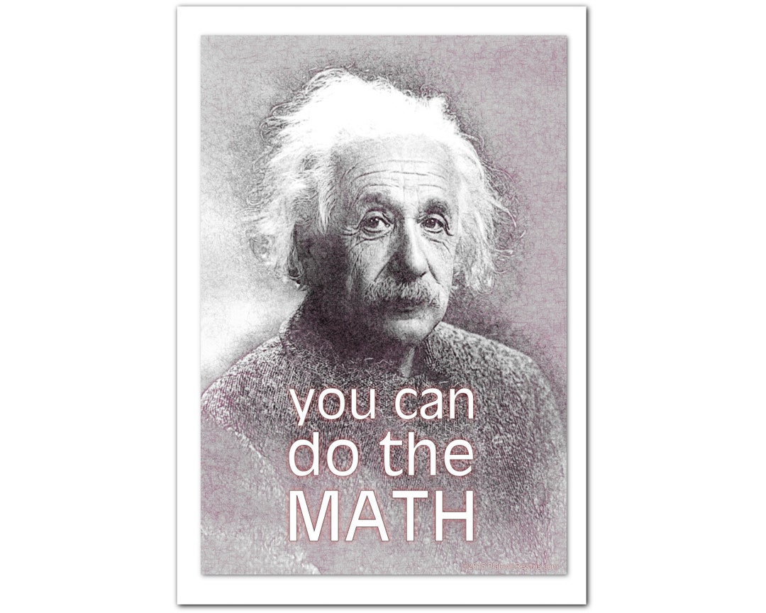 Einstein Classroom Math Poster, Educational and Motivational Wall Art ...
