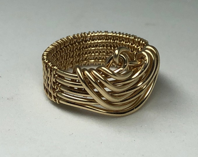 Wire Wrapping Ring With Thick Band. Wrapped Ring. Copper Wire - Etsy