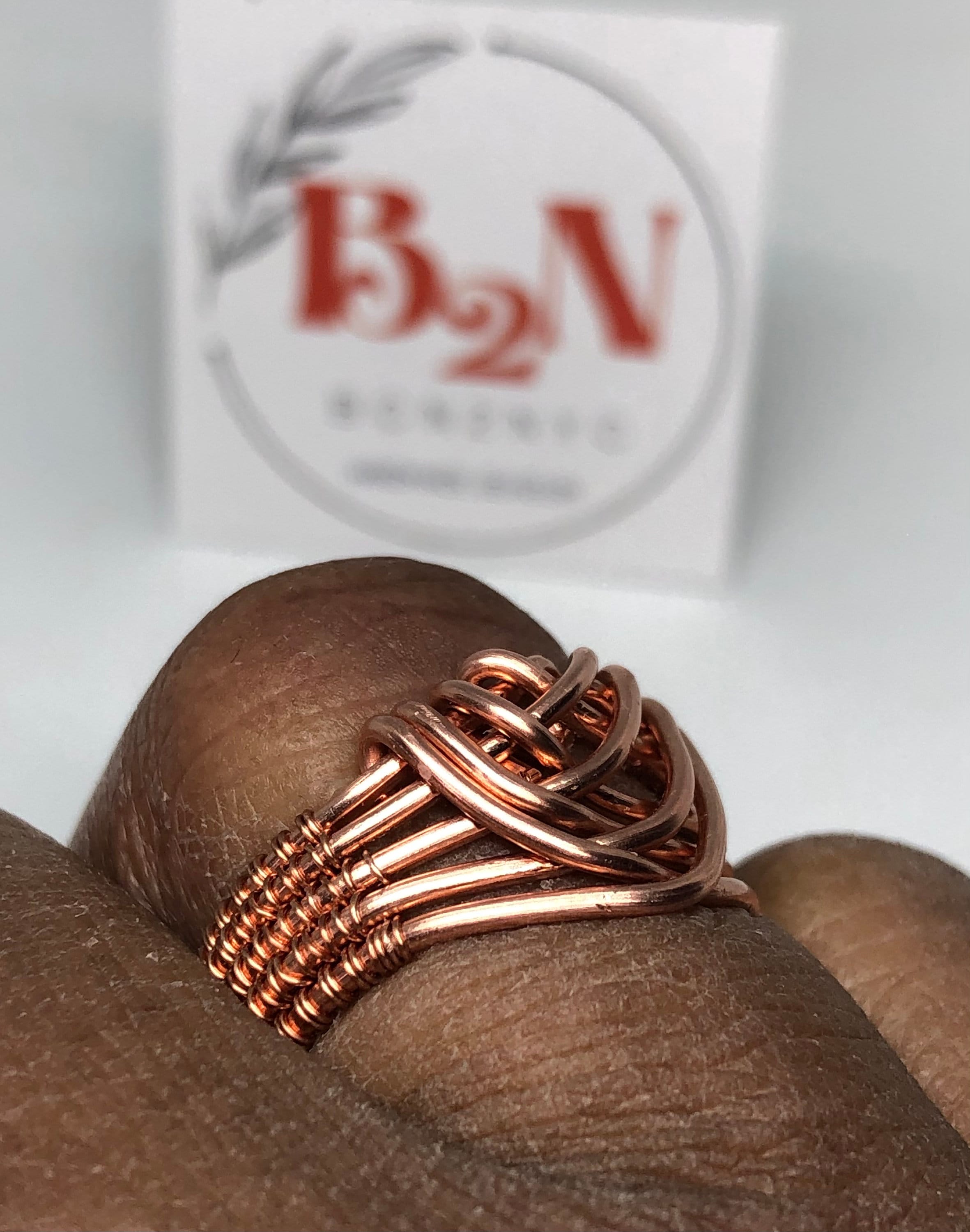 Wire Wrapping Ring With Thick Band. Wrapped Ring. Copper Wire - Etsy