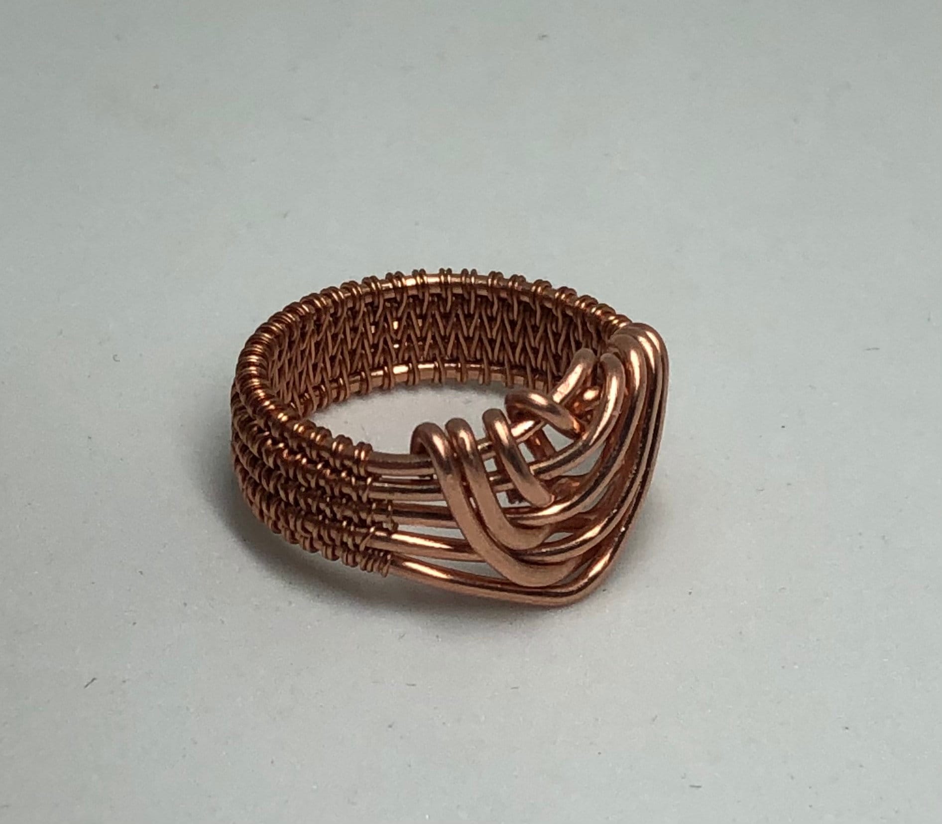Wire Wrapping Ring With Thick Band. Wrapped Ring. Copper Wire - Etsy