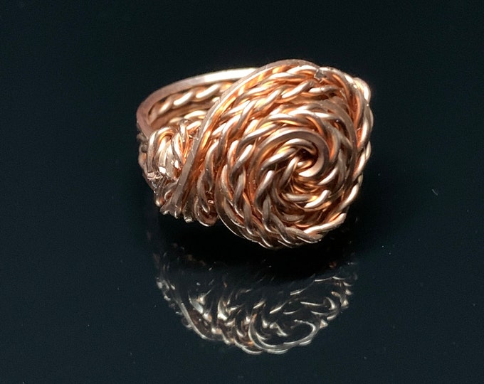 Wire Wrapping Ring With Thick Band. Wrapped Ring. Copper Wire - Etsy
