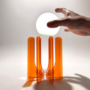 Orange LED Orb Lamp: Mid-century Modern Space Age Night Light - Etsy
