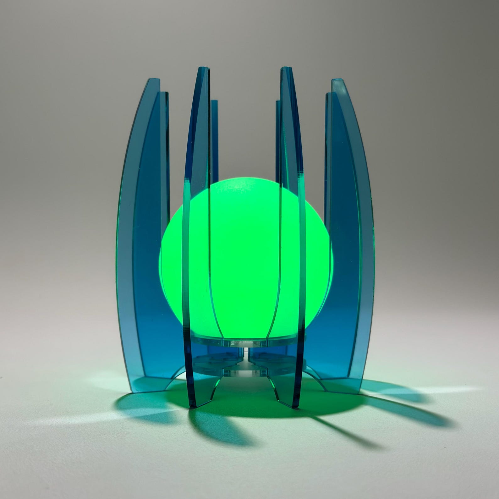 Blue Space Age LED Orb Lamp: Retro-futuristic Mood Light - Etsy