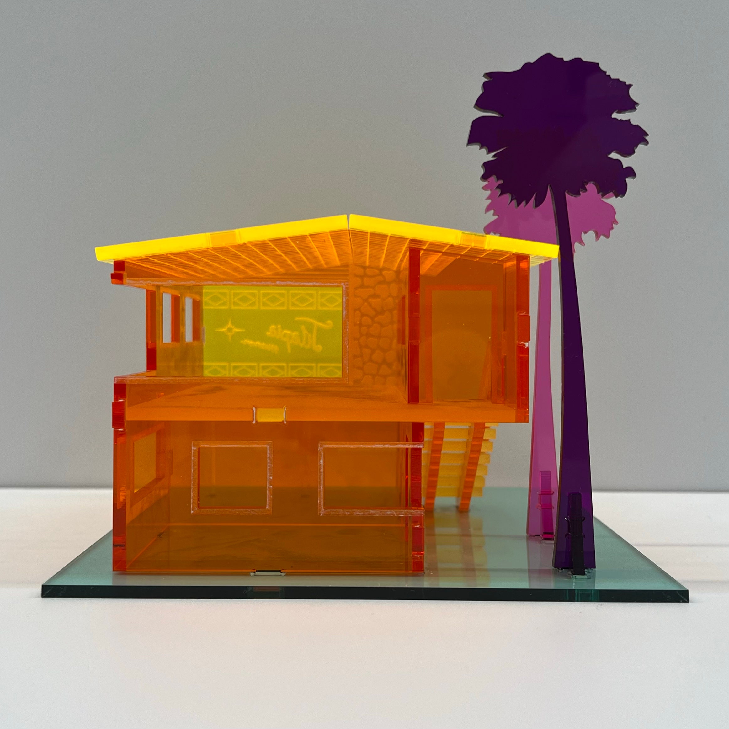 Mini 2-story Duplex Apartment Acrylic Model Los Angeles Dingbat 1:64 ...
