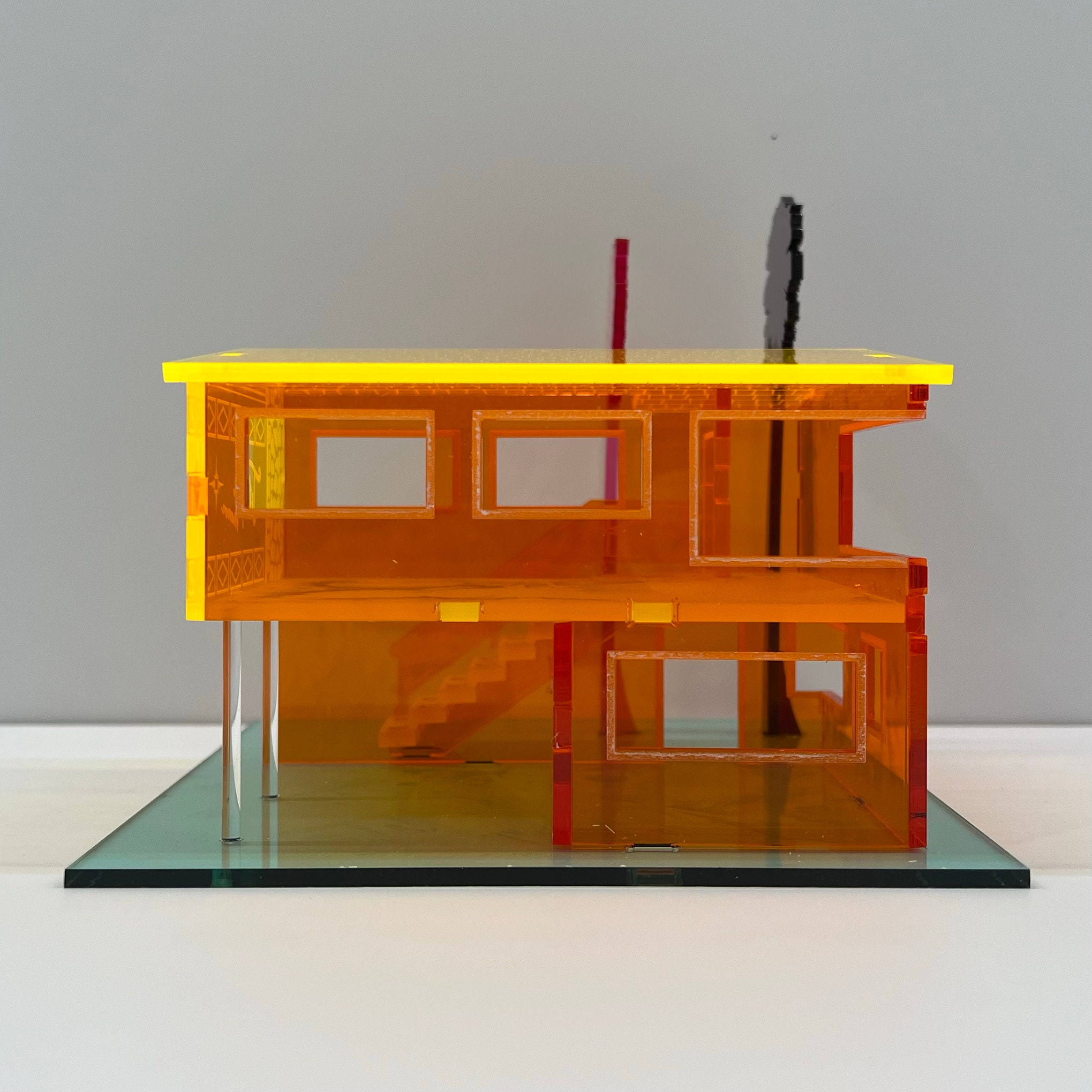 Mini 2-story Duplex Apartment Acrylic Model Los Angeles Dingbat 1:64 ...