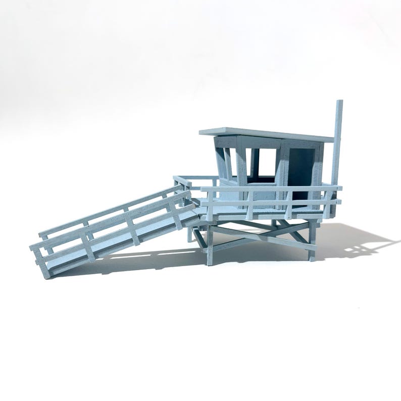 Mini Lifeguard Tower 4” Tall Wood Model - California Beach - Etsy