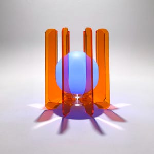 Orange LED Orb Lamp: Mid-century Modern Space Age Night Light - Etsy