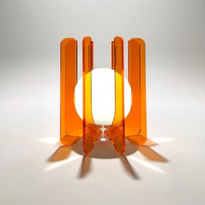Orange LED Orb Lamp: Mid-century Modern Space Age Night Light - Etsy