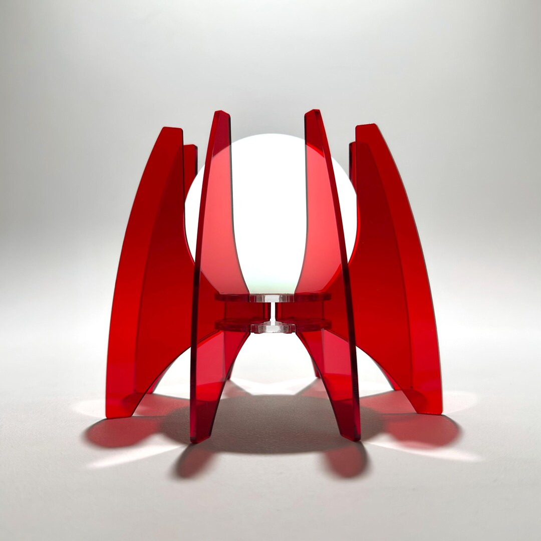 Red Space Age Retro Futuristic LED Orb Lamp – Mid-century Modern 60s ...