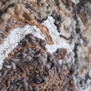Handwoven Fiber Art Wall Hanging: Brown River Weave - Etsy