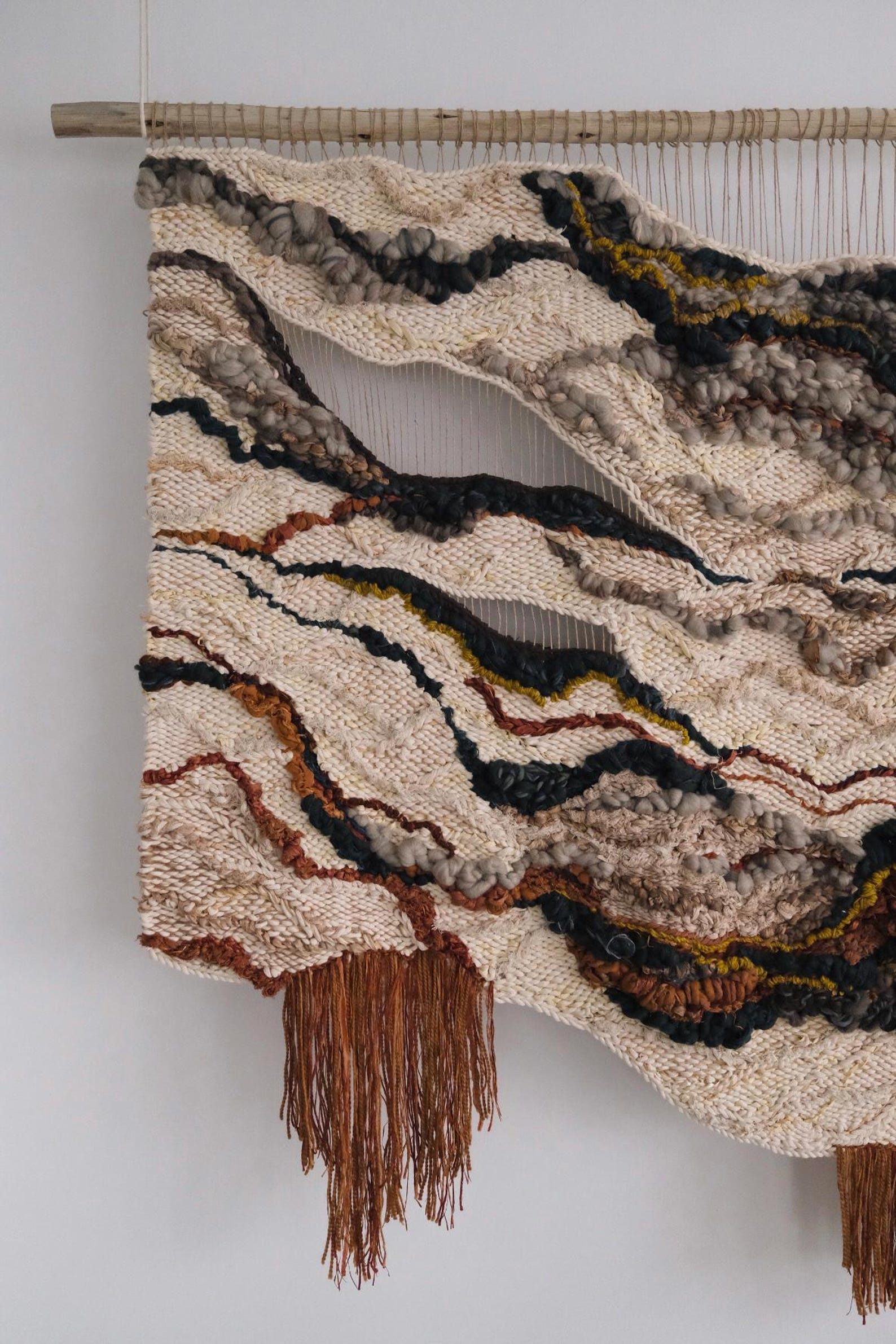 Handwoven Textile Wall Art, Hemp Linen Cotton Tapestry, 64x64 - Etsy