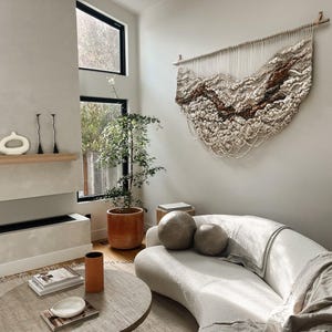 Textured Fiber Wall Art: Large Woven Sculpture, Terracotta Knots - Etsy