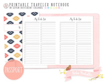 Passport Daily Routine Traveler Notebook Refill. Small Pocket | Etsy