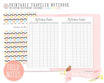 A5 Workout Tracker Traveler Notebook Refill. Printable TN PDF | Etsy