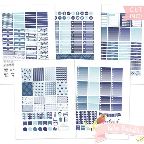 Printable Weekly Kit Planner Stickers 235 Stickers Fit Erin - Etsy