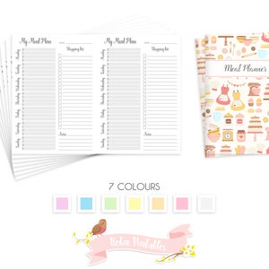 A6 Weekly Meal Planner Traveler Notebook Refill. 4 X 6 - Etsy