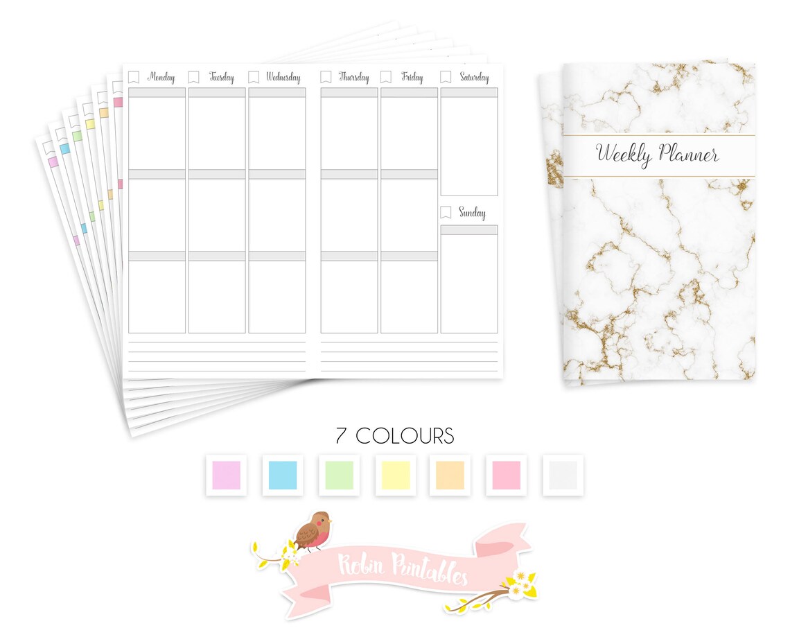 Cahier Weekly Planner Traveler Notebook Refill. Wide Large | Etsy