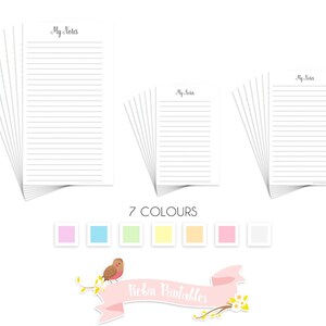 Dotted Line Notes Printable Planner Insert Pages. Personal | Etsy