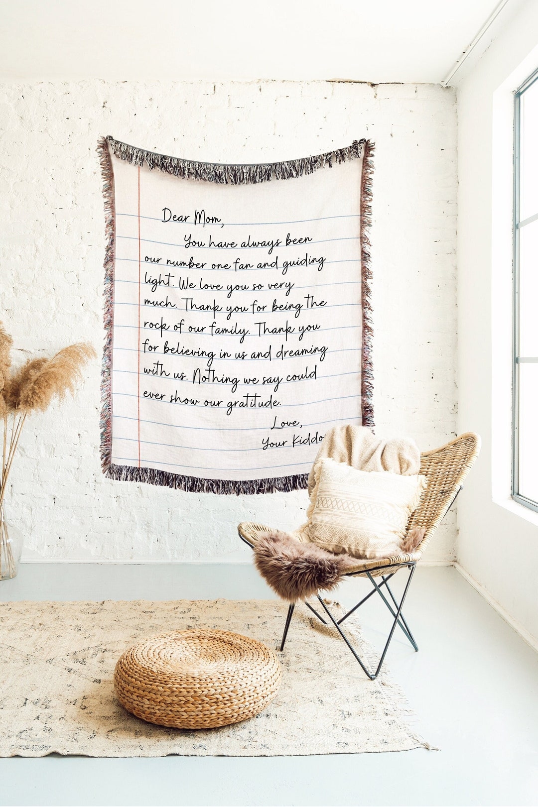 LETTER BLANKET Birthday Gift Love Custom Woven Blanket - Etsy