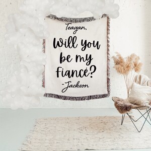 WILL YOU Be My FIANCÉ Sign Blanket, Proposal Ideas Wedding Proposal ...