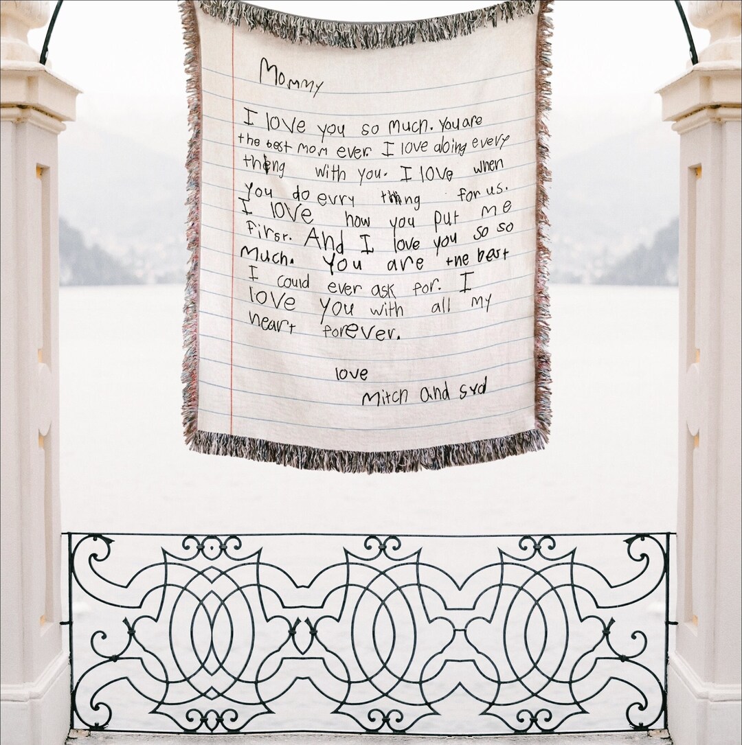 LETTER BLANKET Birthday Gift Love Custom Woven Blanket Personalized ...