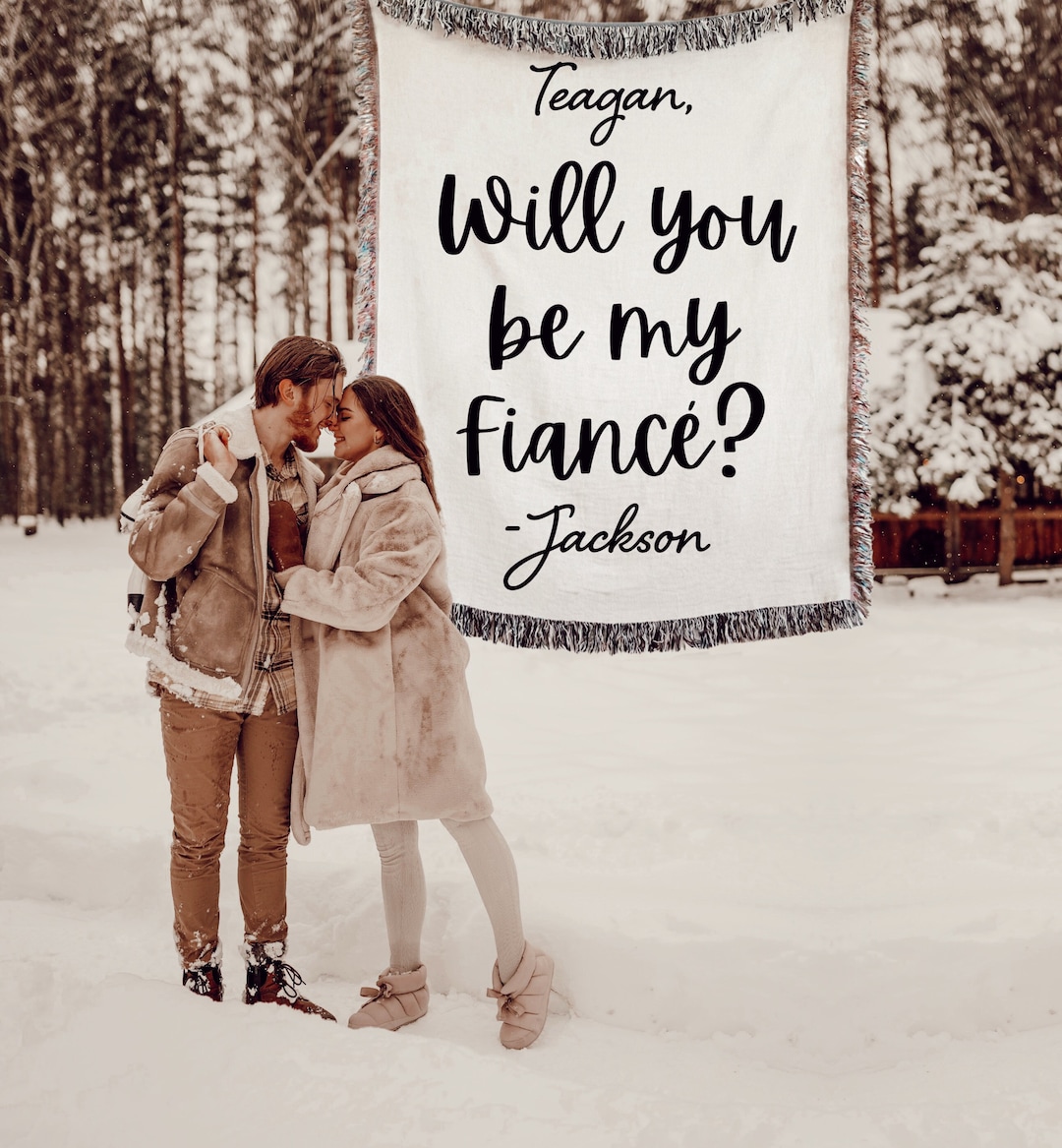 WILL YOU Be My FIANCÉ Sign Blanket, Proposal Ideas Wedding Proposal ...