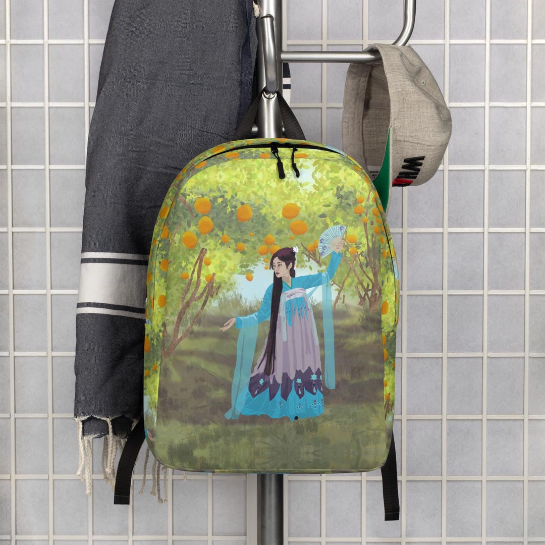 Whispers of the Orchard – Ao Dai Fan Dance Backpack With Vietnamese ...