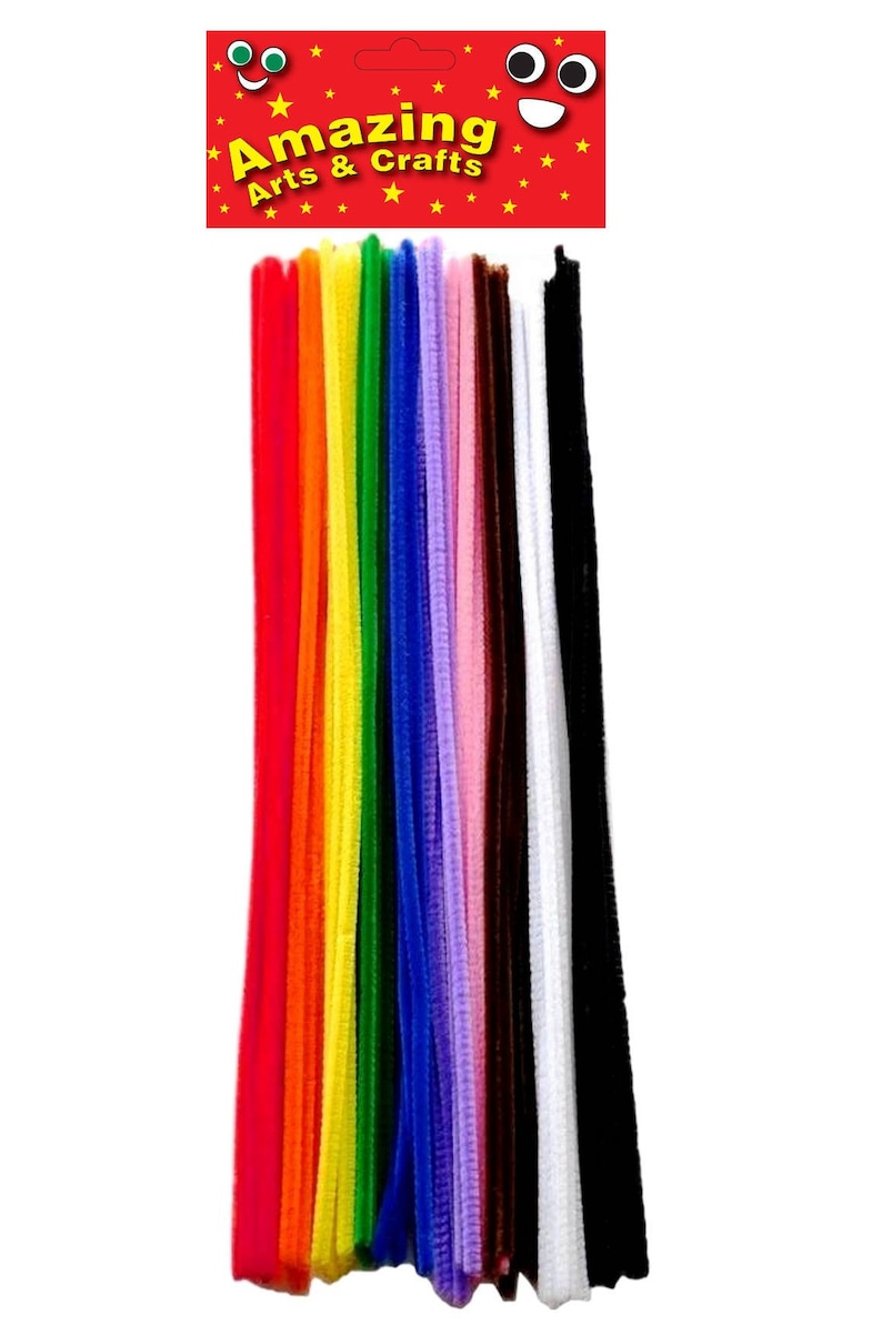 Jumbo Pipe Cleaners 300mm X 6mm Assorted Colours 100 Pieces - Etsy UK