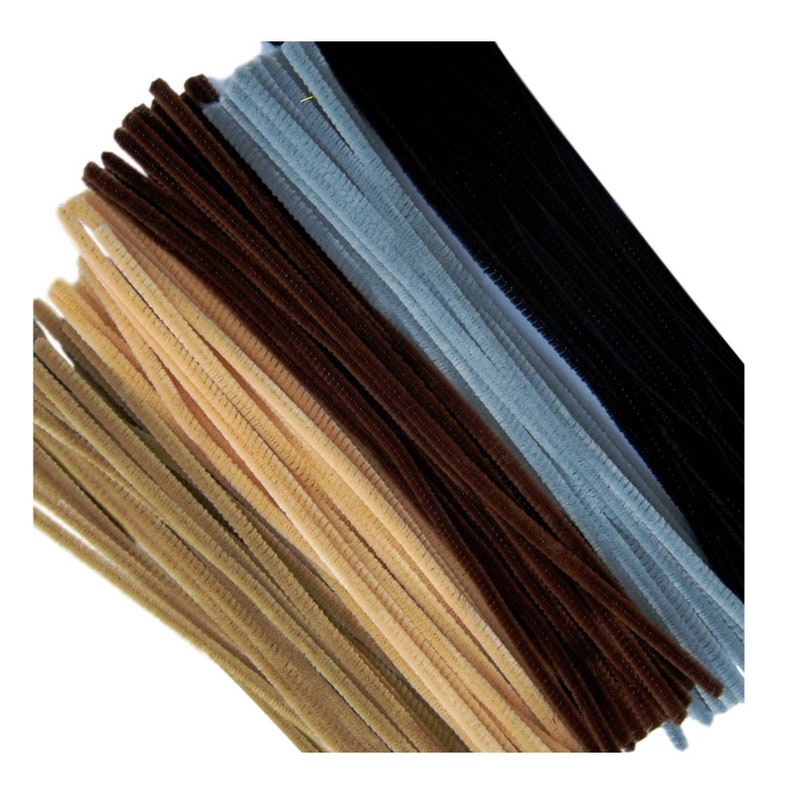 100 Pipe Cleaners Jumbo 6mm X 30cm Multicultural Colours - Etsy