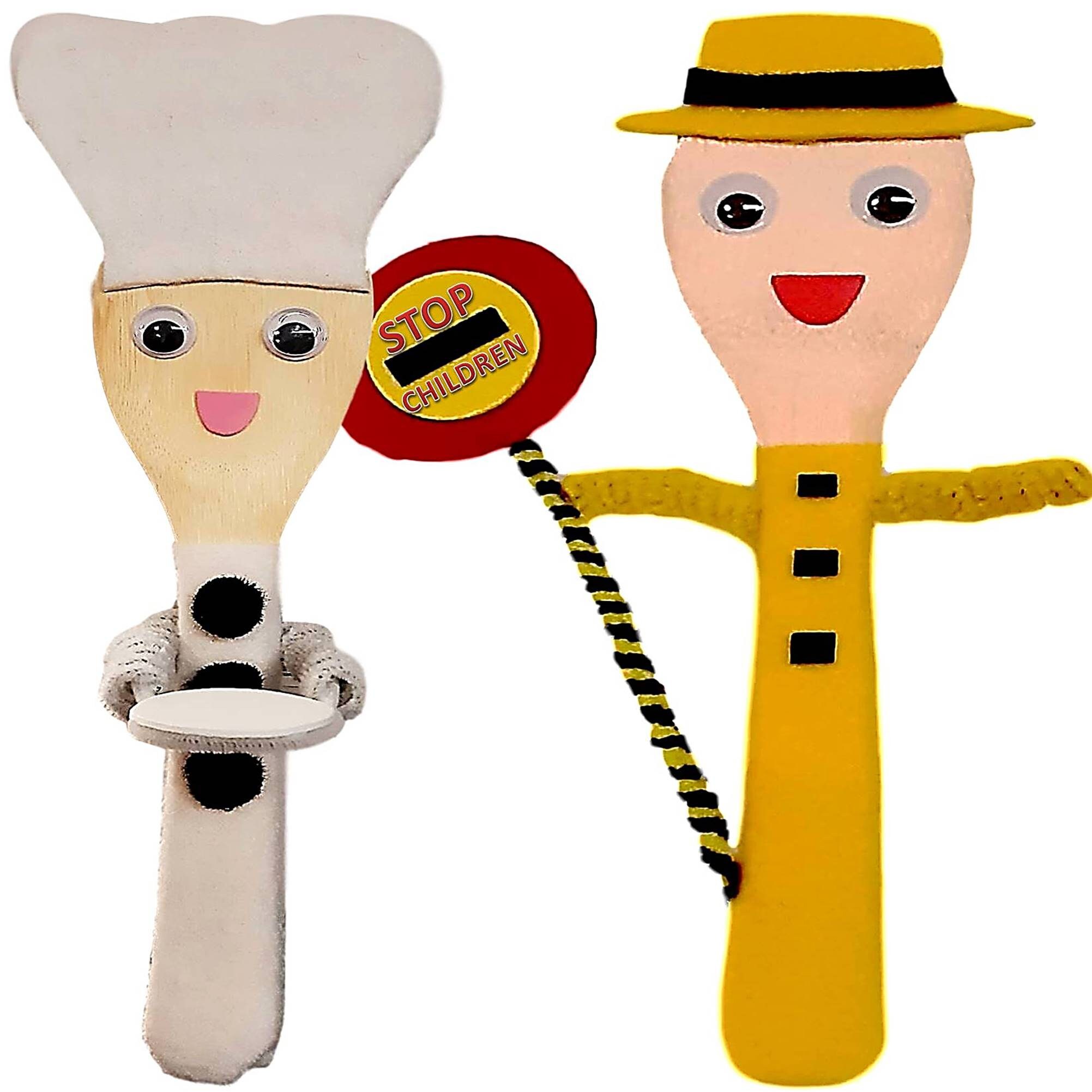 Make your own People Wooden Spoon Felt Craft Pack 10 Spoons - Etsy France