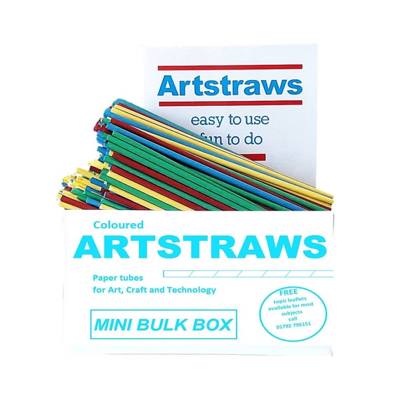 Artstraws Mini Pack Coloured Paper Straws Art Straws Thin | Etsy
