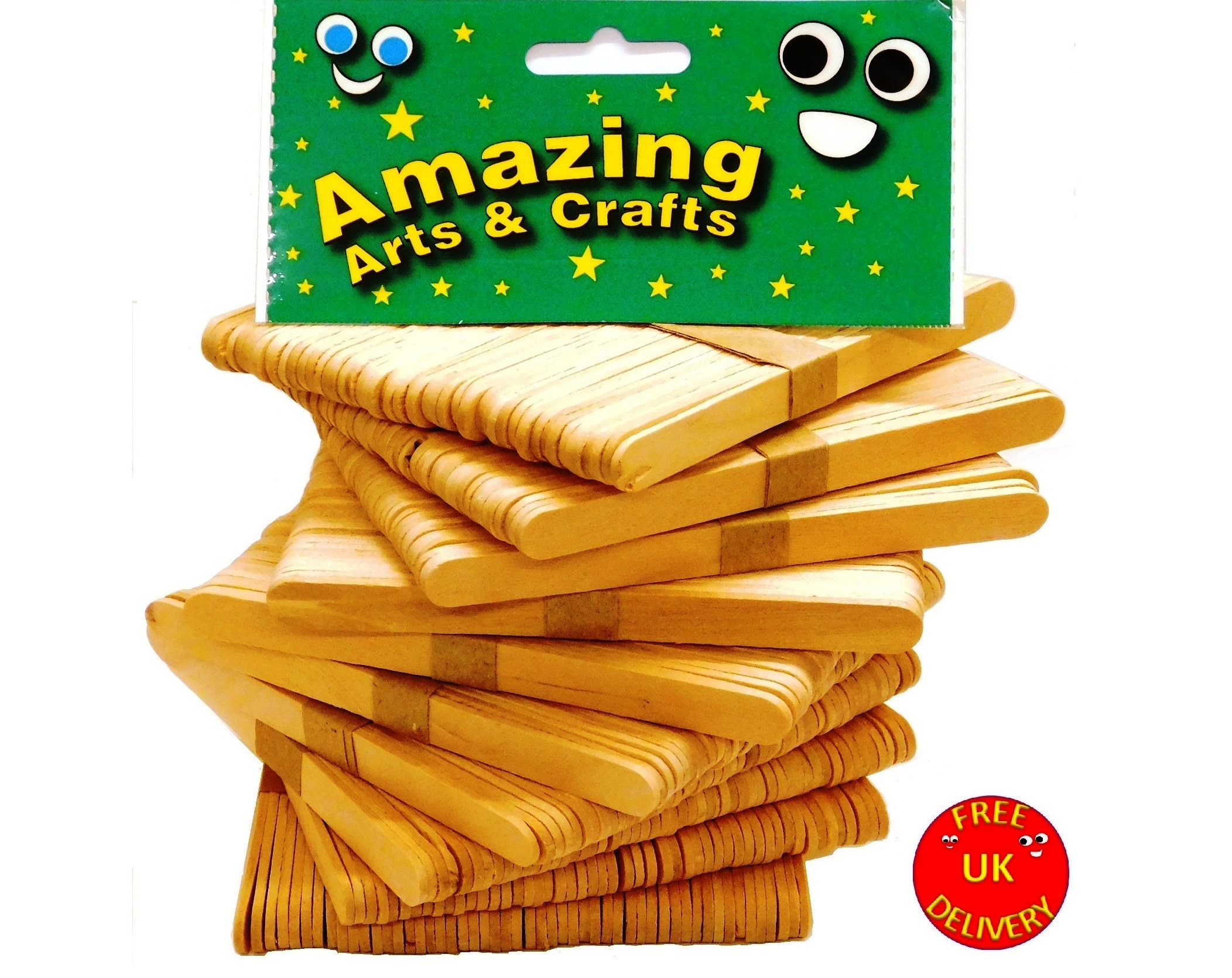 500 Natural Wooden Craft Lollipop Lolly Stick by Amazing Arts - Etsy