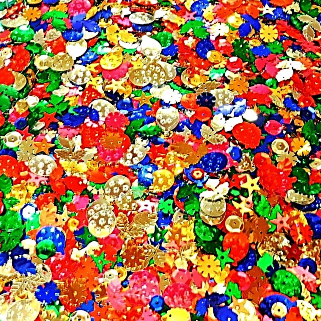 Sequins Spangles Craft Sewing Colours Embellishments 50g Pack - Etsy UK