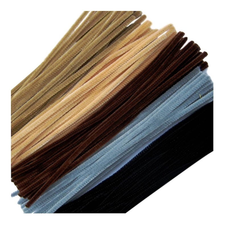 100 Pipe Cleaners Jumbo 6mm X 30cm Multicultural Colours - Etsy