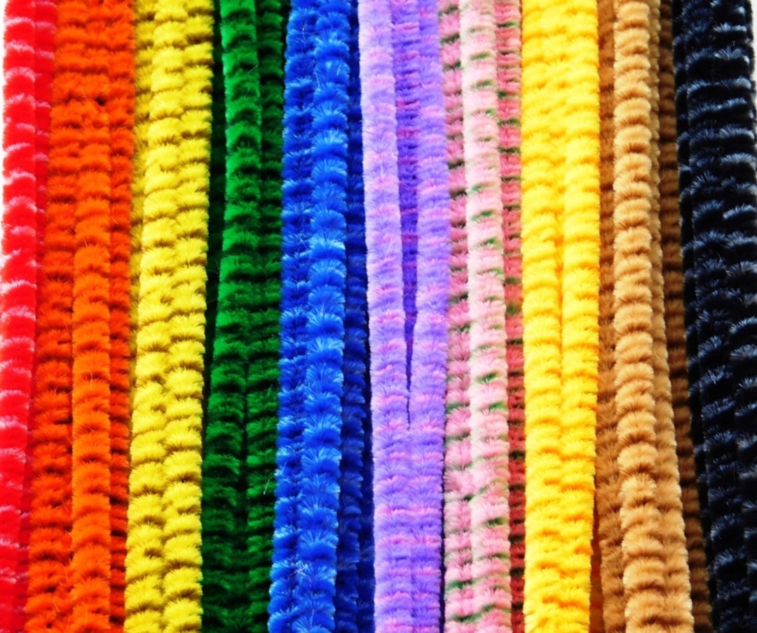Pipe Cleaners Striped 50 Pieces 30cm X 6mm Assorted Colours - Etsy