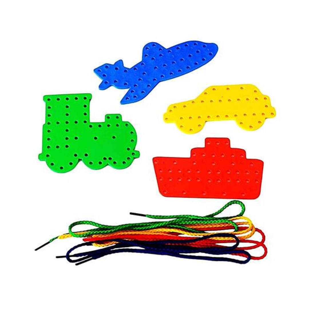 Transport Lacing Shapes With 4 Colour Laces - Etsy