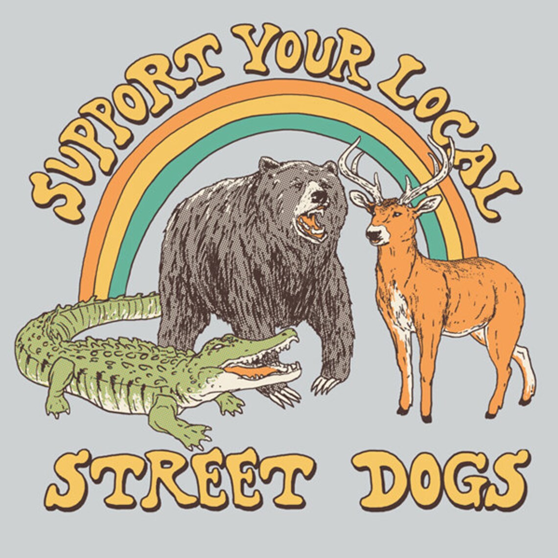 Street Dogs T-shirt Funny Cool Tee Shirt Gift for Geek Bear - Etsy