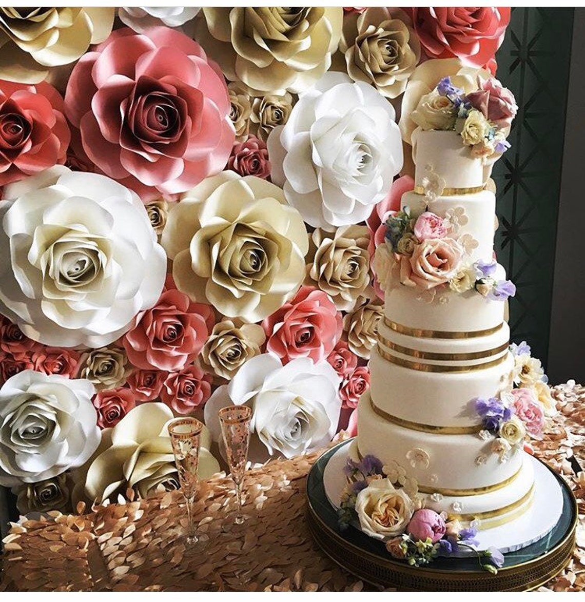 SVG and PDF Rose Templates 4 Templates paper Rose PDF | Etsy