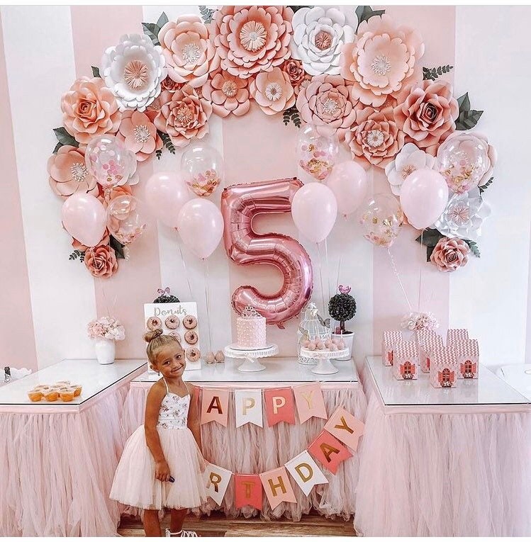 27 Piece Paper Flower Backdrop - Princess Theme - Etsy