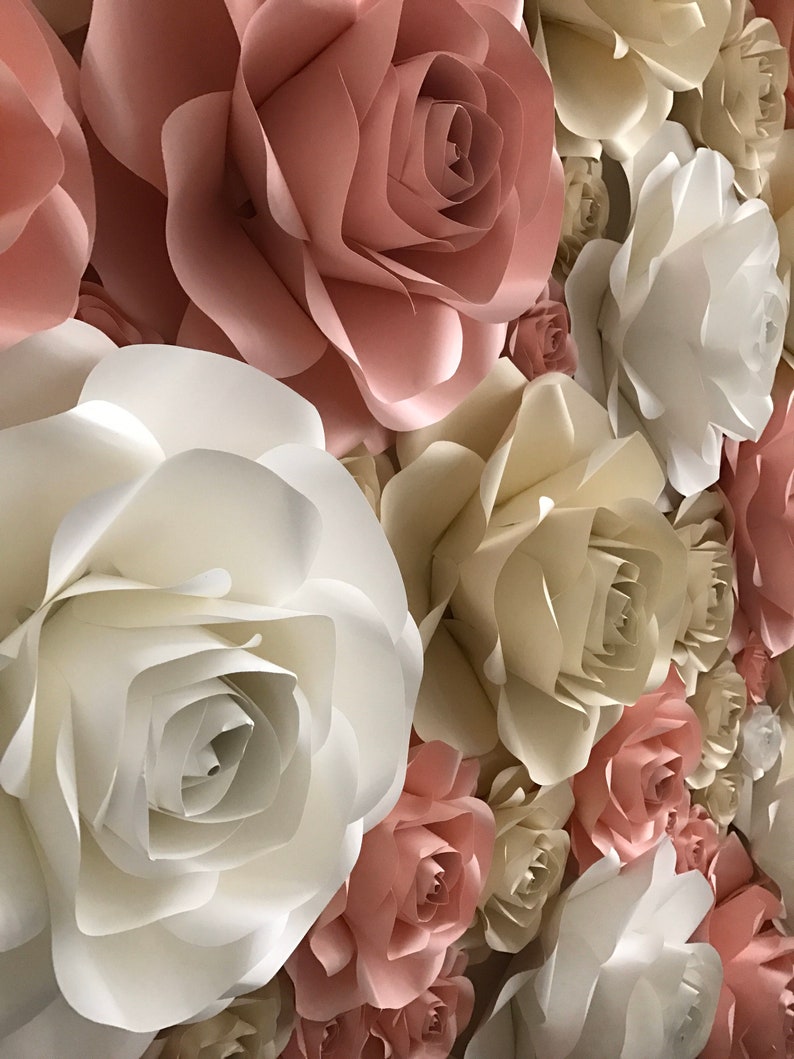 SVG and PDF Rose Templates 4 Templates paper Rose PDF | Etsy