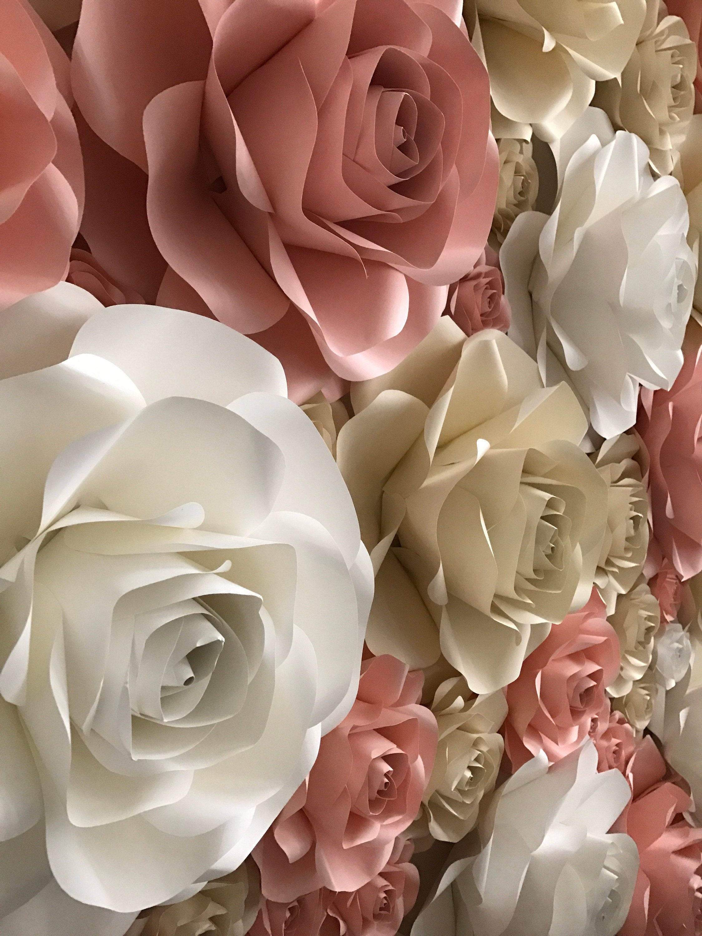 SVG and PDF Rose Templates 4 Templates paper Rose PDF | Etsy