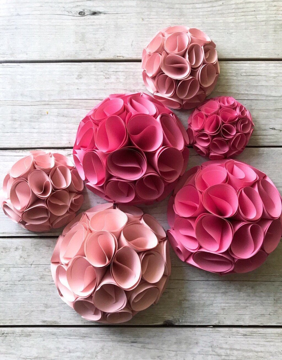 Paper Rosette Balls - Rose Balls| Kissing Balls| Party Decor| Flower ...