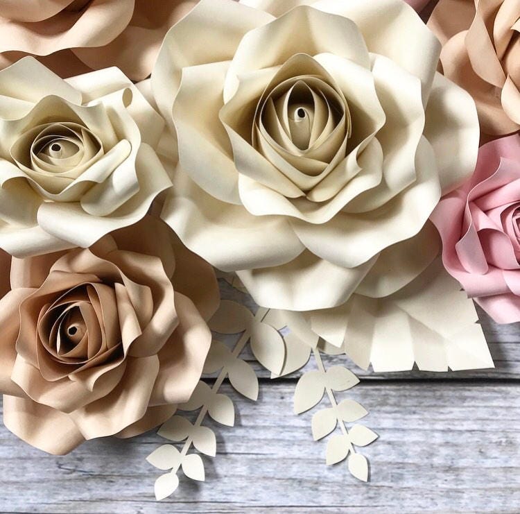 Paper Flower Wall Decor Paper Roses Paper Flowers - Etsy