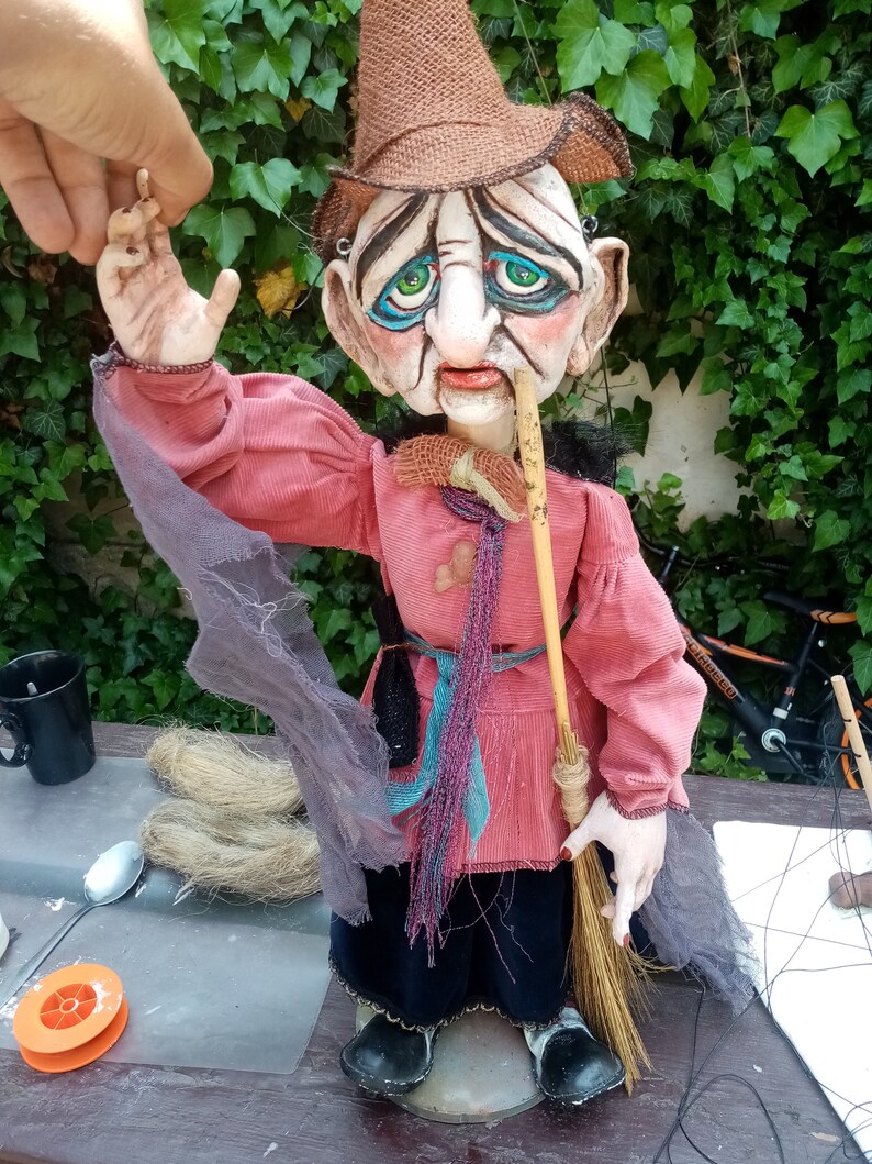 Czech Sad Witch Baba Yaga Professional Puppet Art Doll Old - Etsy