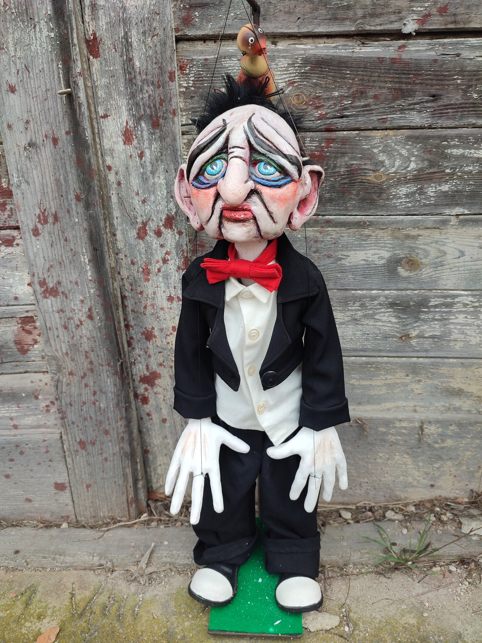 Marionette String Evil Clown Professional Puppet Art Doll - Etsy